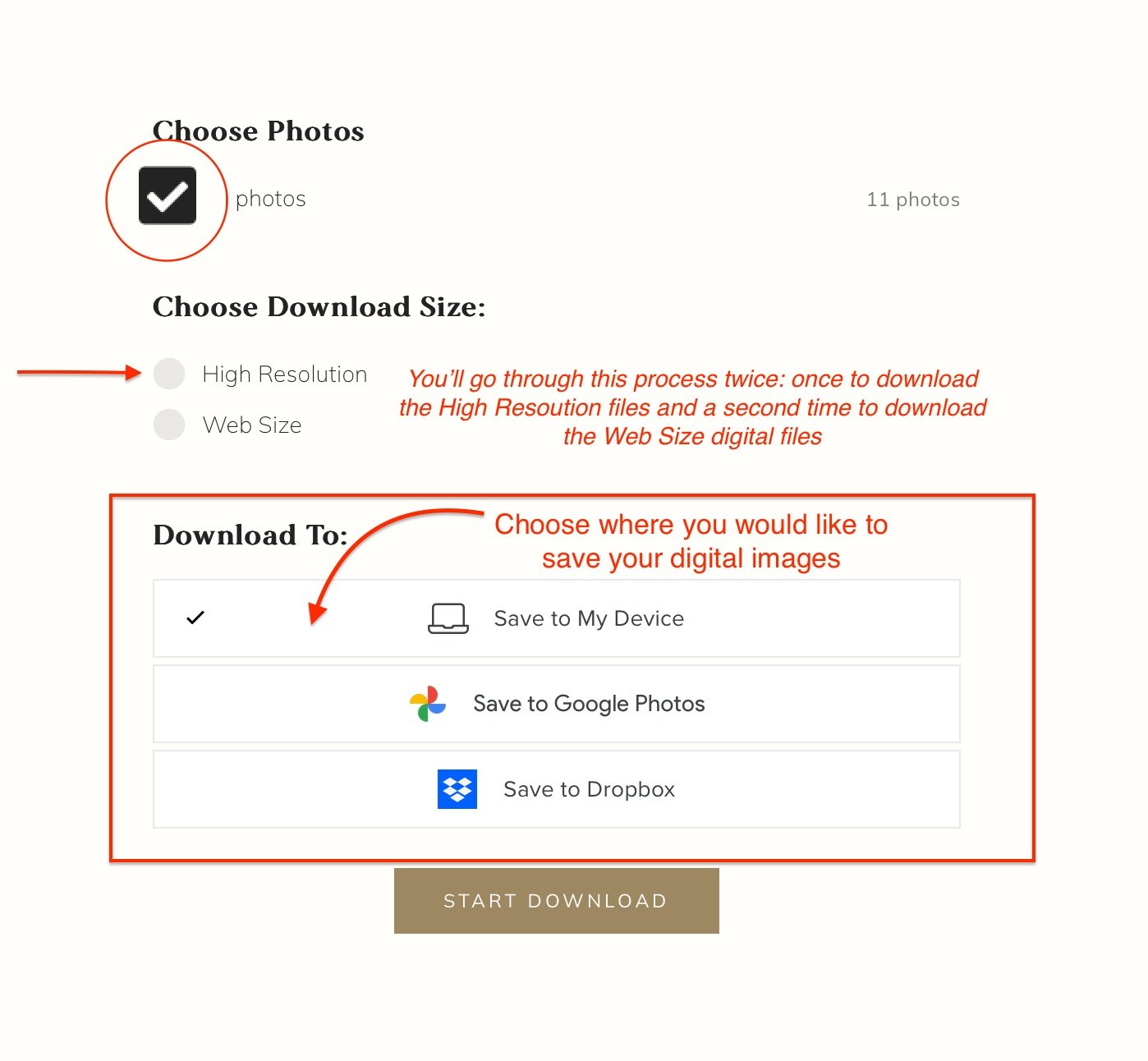 How to Download Images from Your Pixieset Photo Gallery — Stephanie ...